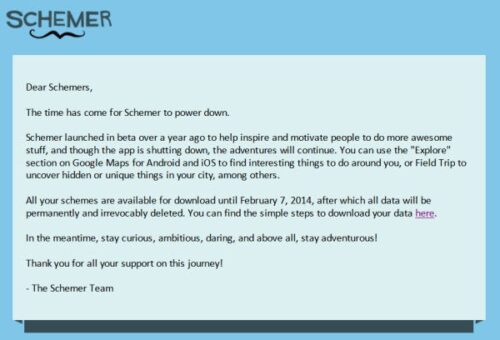 Google to power down Schemer on 17 Feb