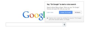 Say OK Google and Chrome will let you search the web