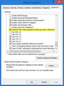 Do Not Track will not be default setting on Microsoft browsers