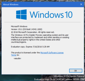 Windows 10 Insider Preview Build 14342 gets many bug fixes