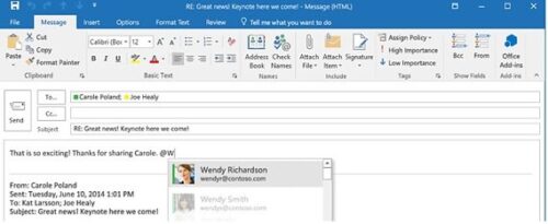 Microsoft introduces Focused Inbox and @mentions for Outlook
