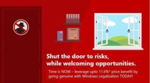 Windows Legalization price rise is just few weeks away