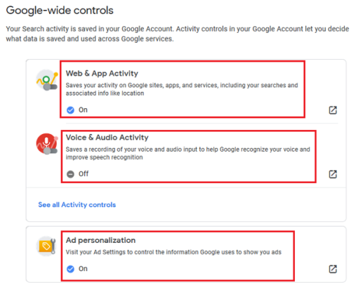 Google makes accessing Privacy Controls easier