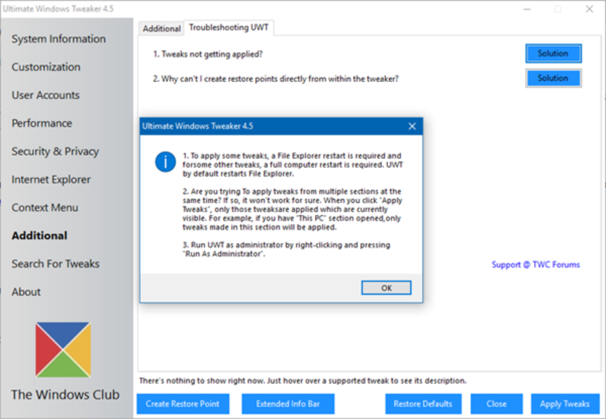 Ultimate Windows Tweaker 46 Released With Windows 10 Review] What's