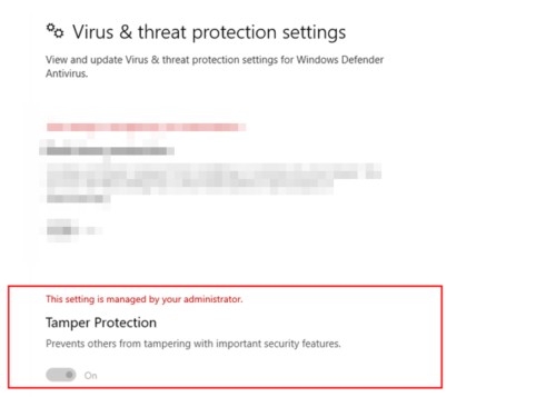 Tamper protection is available for Enterprise in Windows 10