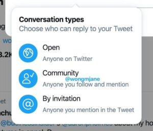 Twitter Conversation Controls to help users lock down a specific tweet