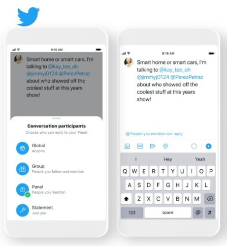 Twitter Conversation Controls to help users lock down a specific tweet