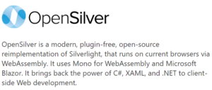 Silverlight comes back as open source OpenSilver