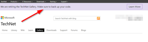 TechNet Gallery to be retired by June 2020