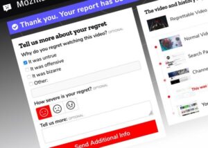 RegretsReporter for Firefox and Chrome stops YouTube recommendations
