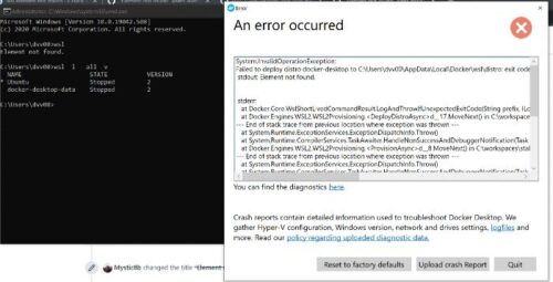 KB4571756 is breaking Windows Subsystem for Linux 2 on Windows 10
