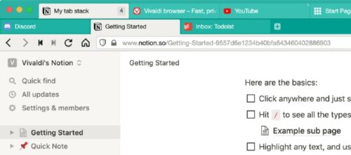 Vivaldi becomes first web browser to introduce two-level tab stacking