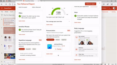 PowerPoint Presenter Coach available for Windows, Mac, iOS, Android