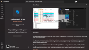 Sysinternals Suite is now available via the Microsoft Store and WINGET