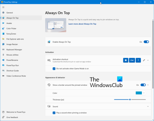 Microsoft PowerToys gets Always On Top feature