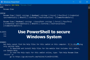Using PowerShell to secure Windows systems; NSA shares a PDF