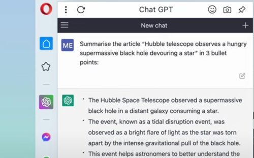 Opera to integrate AI-generated content services into the browser