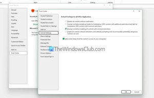 Microsoft is disabling ActiveX in Office